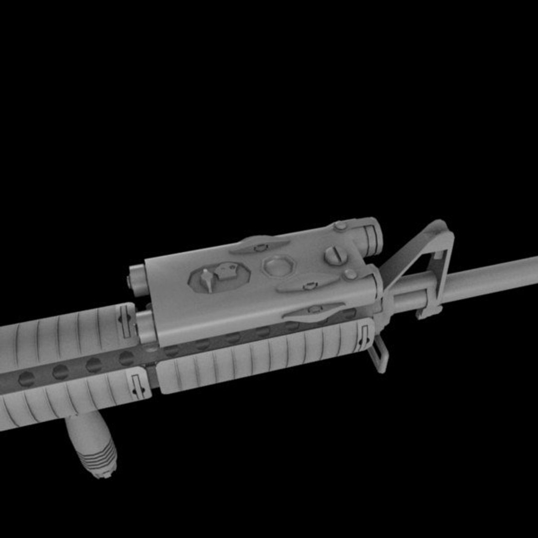3d Model M16a4 Acog M16 Assault